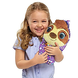 Just Play Disney Junior T.O.T.S. Cuddle & Wrap Sunny The Sloth, 10-inch Plush, Kids Toys for Ages 3 Up