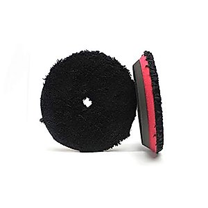 Maxshine Premium 5” Microfiber Polishing Pads for DA and Rotary Polishers – Ultra-Soft Microfiber, Dual EVA Cushion Foam Insertion, Hook & Loop