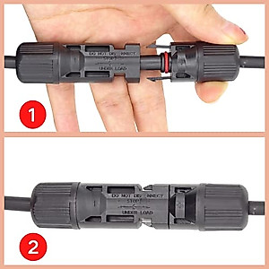 Solar Y Branch Connector Solar Panel Long Parallel Connectors Extension Kit (M/FFF and F/MMM)(1 to 3 (2 Pack))