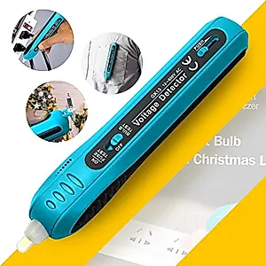 ALLOSUN Christmas Light Tester Bulb&Fuse Checker Gun 12-600 V AC Repair Non Contact AC Voltage Tester Light Bulb Removal Tool Fuse Bulb Tester,Blue
