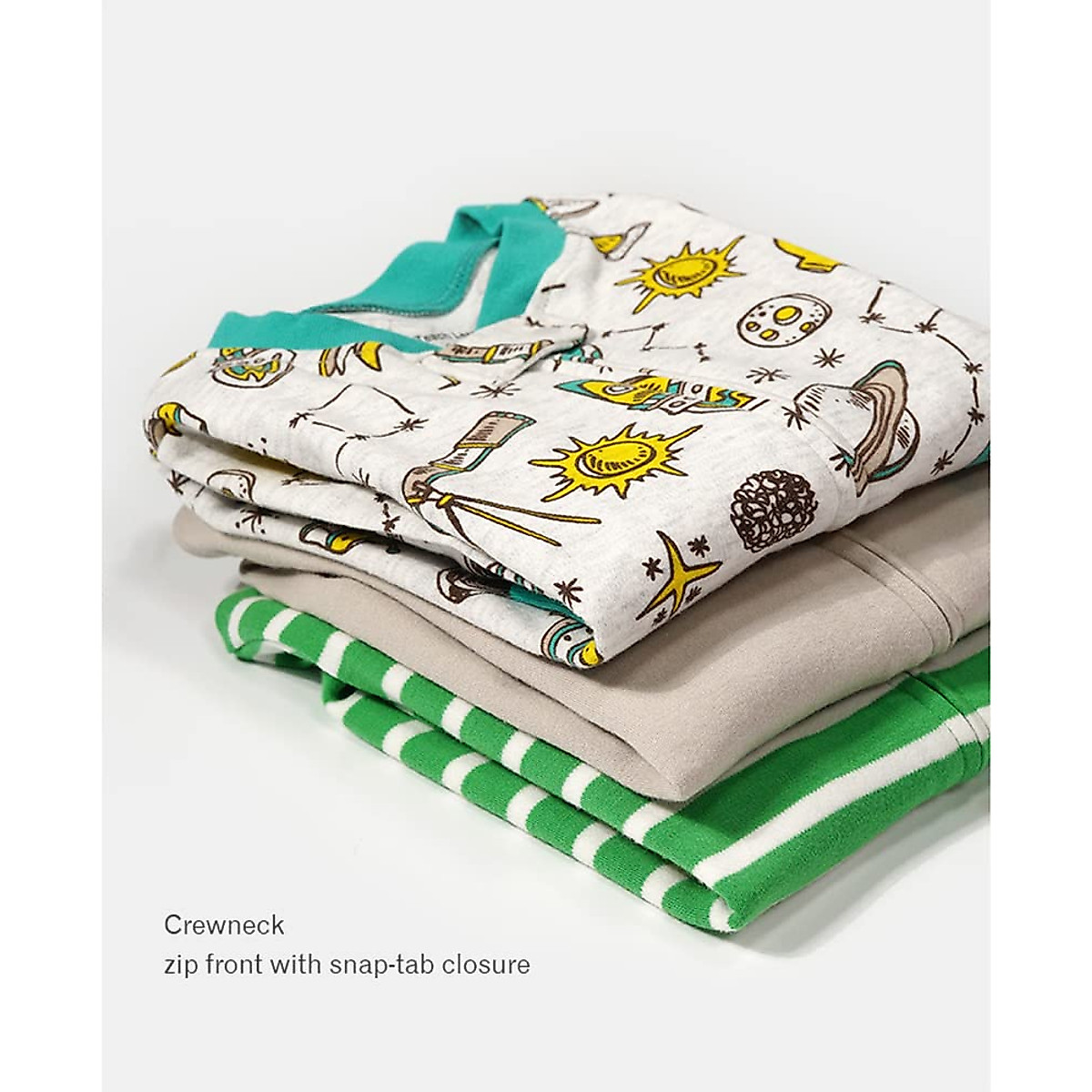 Teach Leanbh Baby Boys Girls 3 Pack Footless Pajamas Cotton Long Sleeve 2 Way Zipper Romper Sleep and Play (as1, age, 3_months, 6_months, Baby, Purple/Flower, 3-6 Months)