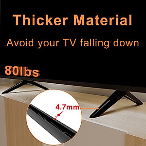 Base TV Legs for TCL Roku TV Stand with Yellow Glow Remote Cover, TV Feet Replacement for TCL TV Stand Legs for 28 32 40 43 49 50 55 65 Inch TV - 32S321 40S325 43S303 50S425 55S525 65S425 with Screws