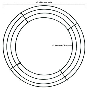 Wire Wreath Frame, ZEONHAK 20 Pack 10 Inches Round Metal Wreath Frame, Wire Wreath Rings for Wedding, Holidays, Home Party Garden Decorations, Valentines, Dark Green