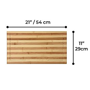 Hatillu - Premium Bamboo Wooden 21” x 11” Stove Top Cutting Board, for Gas or Electric Stovetop Sink Cover, RV Kitchen Chopping Block, with Juice Grooves, Adjustable Legs & Foldable Cooktop Board