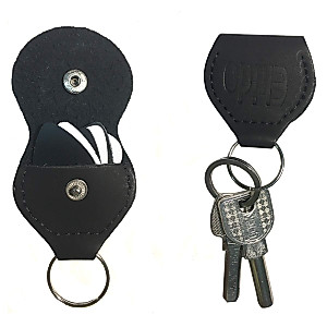 Elrido DIY Guitar Picks Punch Pick Maker to Make Your Endless Guitar Picks Puncher Tool Kit, 2 Pick Strips Sheet, Leather Key Chain Picks Holder - Guitar Picks Punch Tool Guitar Picks Cutter (Red)