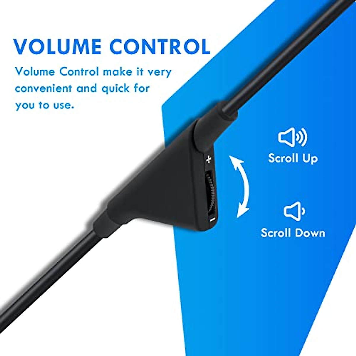Tolesum 6.5 Feet Replacement Headset Cable with Volume Control for Astro A40/ A30/ A10, 2M Audio Extension Cord Compatible with PS5/ PS4/ Xbox One/Xbox Series S&X - Black