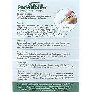 Ader Pet Vision Pro- for Irritation and Dryness in Pet Eyes- 8 ml