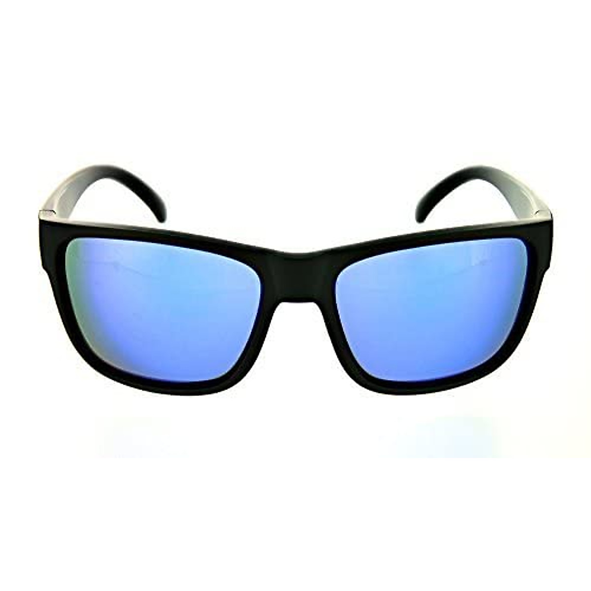 Optic Nerve Kingfish Sunglasses, Polarized Active for Men/Women/Kids, Matte Black Frame, Brown/Blue Lens