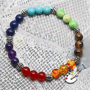 VALAFO Artist Bracelet Gifts for Women a Painter Artistic Bracelets Painters Palette Jewelry Art Artist Bracelet