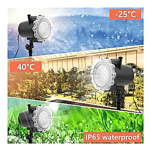 BETDET LED Outdoor Lights Christmas Projector Lights Outdoor with Remote Control 16 Patterns Holiday Projector Landscape Light Xmas Decorations for Garden Valentine Birthday Home Party 11.24