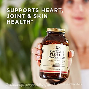 Solgar Omega-3 Fish Oil Concentrate - 120 Softgels - Support for Cardiovascular, Joint & Metabolic Health - Gluten Free, Non-GMO, Dairy Free - 60 Servings