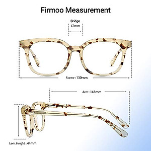Firmoo Blue Light Blocking Glasses, Anti Headache Anti Eyestrain, Oversized Blue Light Glasses Computer Glasses Blue Light Blocker for Women Men（Ivory Pattern）