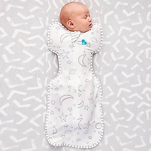 Love to Dream Swaddle UP Silky-Lux 1.0 TOG, Cream, Medium, 13-19 lbs, Super Soft and Luxurious 100% Viscose, Allow Baby to Sleep in Their Preferred Arms Up Position, Snug Fit Calms Moro Reflex