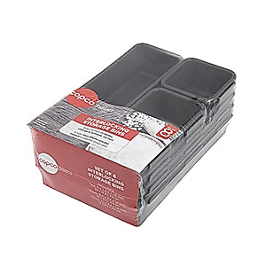 Copco Basics Interlocking Bin Set, 8-Piece, Charcoal Gray