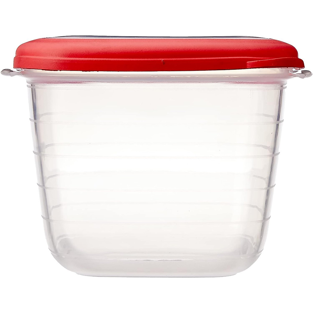 Tribello Plastic Freezer Food Storage Container with Lids Microwave/Dishwasher Safe Steam Vent/Air-Tight Lid Square Medium 40 Oz 4-Pack, 5-Cup