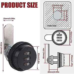 6 pcs Security Combination Cam LockCoded Security Locks Security Locks
