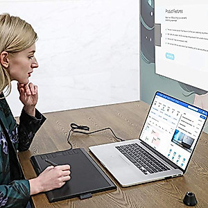 Huion Inspiroy H1060P Graphics Drawing Tablet with Digital Pen PW100 and Skeleton Glove, OTG Adapters Included