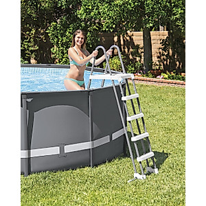 Intex 28077E Intex-52 Inch Ladder with Removable Steps Pool, 1 Size, Grey