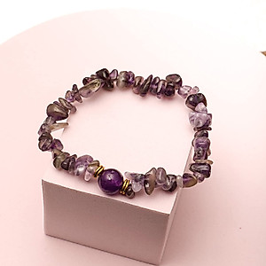 MILAKOO Women 7 Chakra Bracelets Crystal Healing Chip Stone Stretch Bracelets for Women Reiki Yoga Anxiety