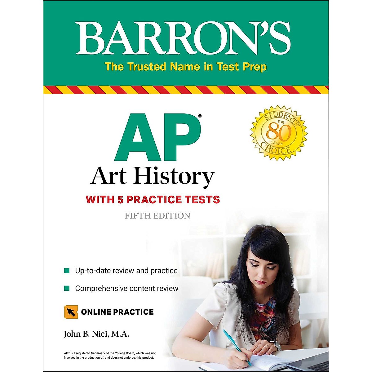 AP Art History: 5 Practice Tests + Comprehensive Review + Online Practice (Barron's AP)