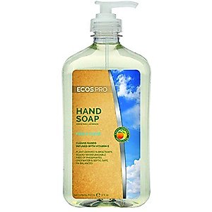 ECOS PRO Hand Soap | Hypoallergenic | Unscented | Readily Biodegradable Formula | With Vitamin E & Antioxidants | Made In The USA | Free & Clear 17 Fl Oz (Pack of 6)