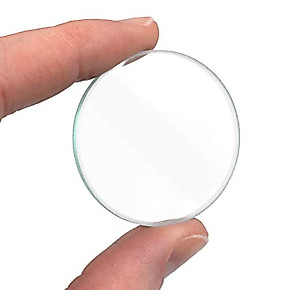 Double Convex Lens, 50mm Focal Length, 1.5" (38mm) Diameter - Spherical, Optically Worked Glass Lens - Ground Edges, Polished - Great for Physics Classrooms - Eisco Labs