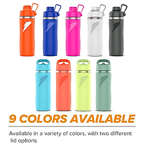 Gatorade 'Overtime' 22oz Stainless Steel Water Bottle, Twist Cap, White