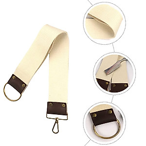 Razor Canvas Strop Sharpening Cloth Strop Sharpener Polishing Belt with Buckle Barber Shaver Polishing Cloth for Barber Shop