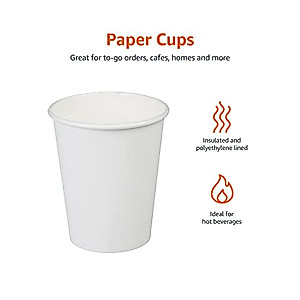 Amazon Basics Paper Hot Cup, 8 oz, 1000 Count, White