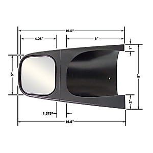 CIPA 11600 Custom Towing Mirror - Ford/Lincoln, Pair, chrome