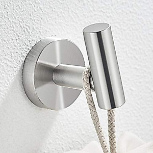 MARMOLUX ACC - Towel Hook Bathroom Single Coat Hook Bath Kitchen Hand Towel Holder Hat Door Hanger Rack Home Storage Spave Saver Bathroom Hardware Wall Mount Stainless Steel Brushed