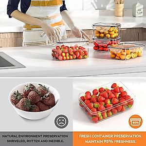 AISOON 40 Piece 85Oz Large Food Storage Containers with Lids,BPA Free, Leak-Proof Kitchen Organizers Ideal for Pantry Organizers, Cereal Containers, Microwave & Dishwasher Safe, Labels and Accessories