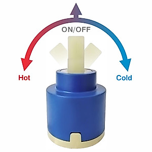 35mm Flat Basement Ceramic Faucet Cartridge, Replacement Part for Kitchen Faucet, Bathroom Faucet and Basin Faucet, RULIA RB2027