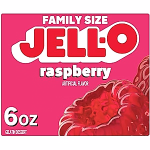 Jell-O Raspberry Gelatin Dessert Mix (6 oz Box)