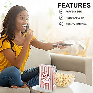 MT Products Popcorn Boxes for Party - 2.8 oz. (Pack of 50) - #4 Popcorn Buckets With Close Top - Great for Movie Theater, Circuses, and Stadium
