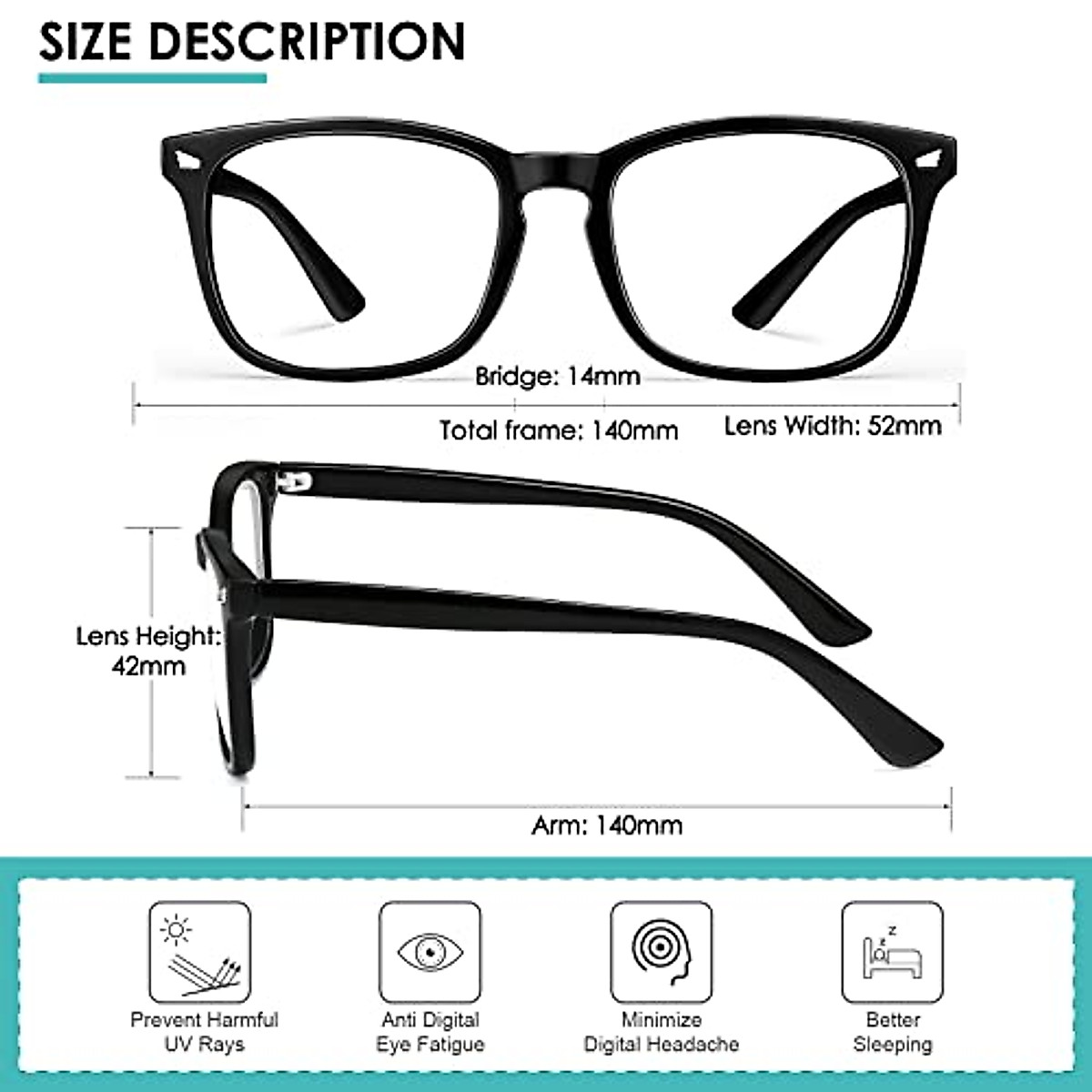 JJYBXPMR Blue Light Blocking Glasses for Women Men, Gaming Reading Computer TV Fake Eyeglasses Transparent Lens(5pack)