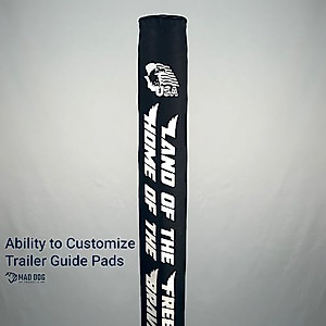 60" Pair of Royal Boat Trailer Guide Pole Pad and Cover with Capped Ends - Heavy Duty UV Fade Proof Canvas by Mad Dog Products -Sold in Pairs