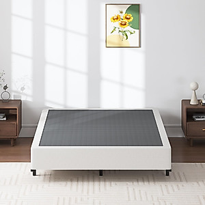 SHLAND Queen Box Spring 9 Inch Box Spring for Queen Bed, High Profile Metal Queen Size Box Springs with Fabric Cover, Easy Assembly, 3000 Lbs Max Weight Capacity