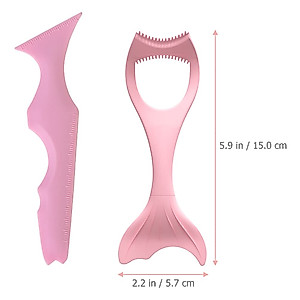 Beaupretty 2pcs Silicone Eyeliner Stencil Reusable Eye Stencils Makeup Aid Tool Winged Liner for Eyes Pink