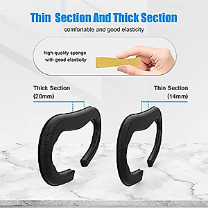 AMVR Magnetic Buckle Facial Interface Bracket & PU Leather Foam Face Cover Replacement for HP Reverb G2, with Anti-Leakage Nose Pad Accessories