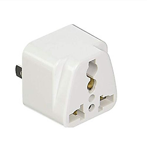 2 Pack Universal Power Travel Plug Adapter Converting from EU/UK/CN/AU to USA FR DE BE CZ SE NZ DK NL to US CA CN Wall Outlet Power Charger Converter 2 PIN 10A European to American Europe Asia
