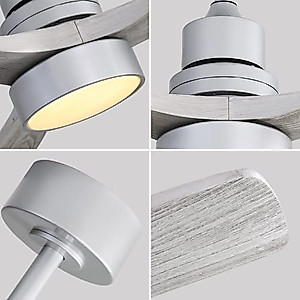 Sofucor 52" Retro Style Ceiling Fan with Light Memory Function, 6 Speeds, Solid Wood Ceiling Fan for Bedroom, Rustic, Farmhouse, Study, Living Room, Porch, Patio