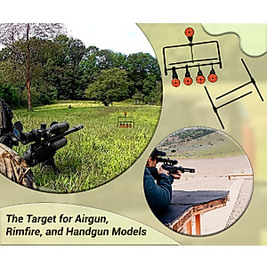 ARSUK Self Resetting Air Rifle Airgun Target for Precision Shooting Practice, Airsoft BB Guns Target Heavy-Duty Metal Frame to Withstand Repeated Shots, Suitable for calibers .177 & .22 Pellets