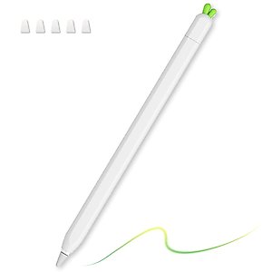 Case for Apple Pencil 2nd Generation Case Sleeve Soft Silicone Cute Carrot Design Protective Cover Holder Accessories Compatible with Apple Pencil 2nd Gen (Orange)
