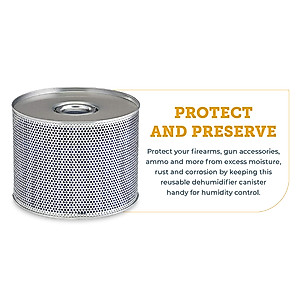 SnapSafe Reusable Canister Dehumidifier, 75902 - Portable, Easy to Use Moisture Absorbers for Gun Safes & Cabinets - Prevent Moisture Damage for Gun Safe Accessories, Firearms in Your Gun Vault