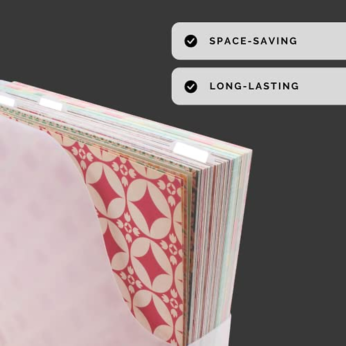 Advantus Vertical Scrapbook Paper Holder, Frosted