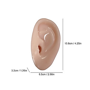 Jocyshop Pimple Popper Toy Novelty Ear Shaped Blackhead Remover Toy Funny Pimple Skin Color 4.3x2.5x1.3 Inch