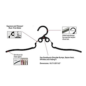 The Easy Life Hangers Flexible 40 Hangers Quality Space Saving That fit Through Any Collar