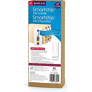 Smead Smartstrip Labels for Laser Printer, 250 labels per pack (66004)