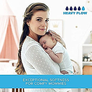 Postpartum Maternity Pads [Pack of 56] – Large Maximum Absorbency Heavy Flow Postpartum Incontinence Pads - Ultra Soft Disposable Nursing Pads for New Moms- 4 Pack)